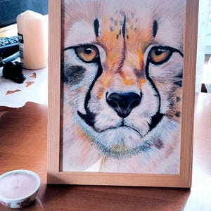 Cheetah Portrait - Etsy