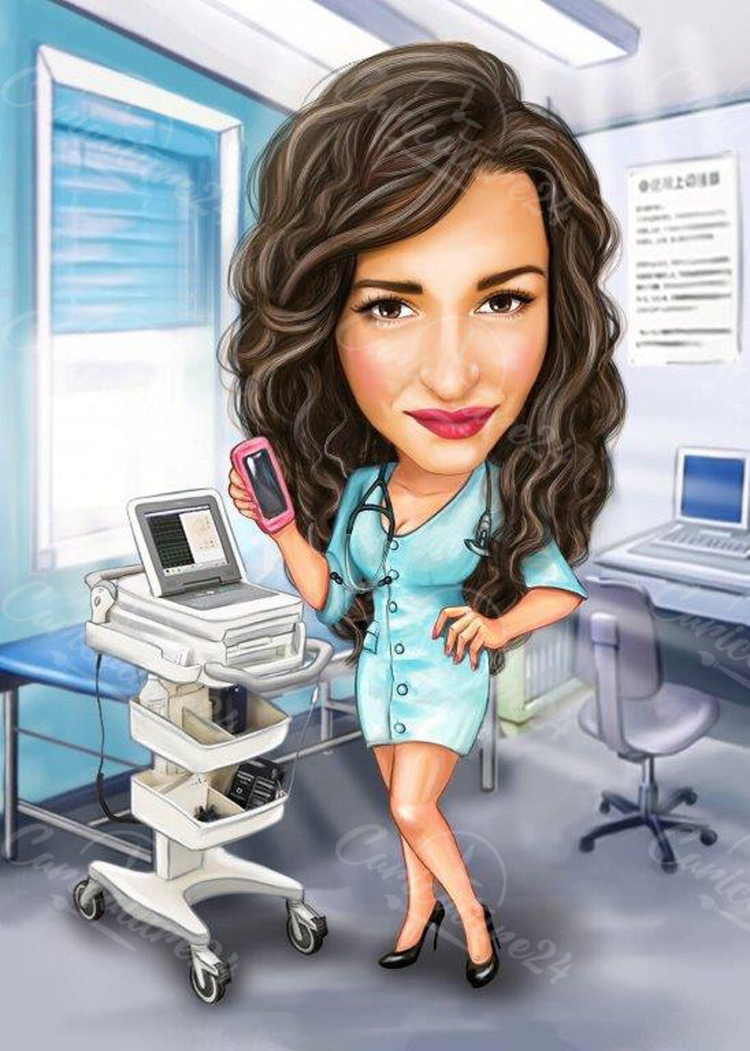 Orthopedic Doctor Caricature| Hand-drawn Digital Caricature| Doctor ...