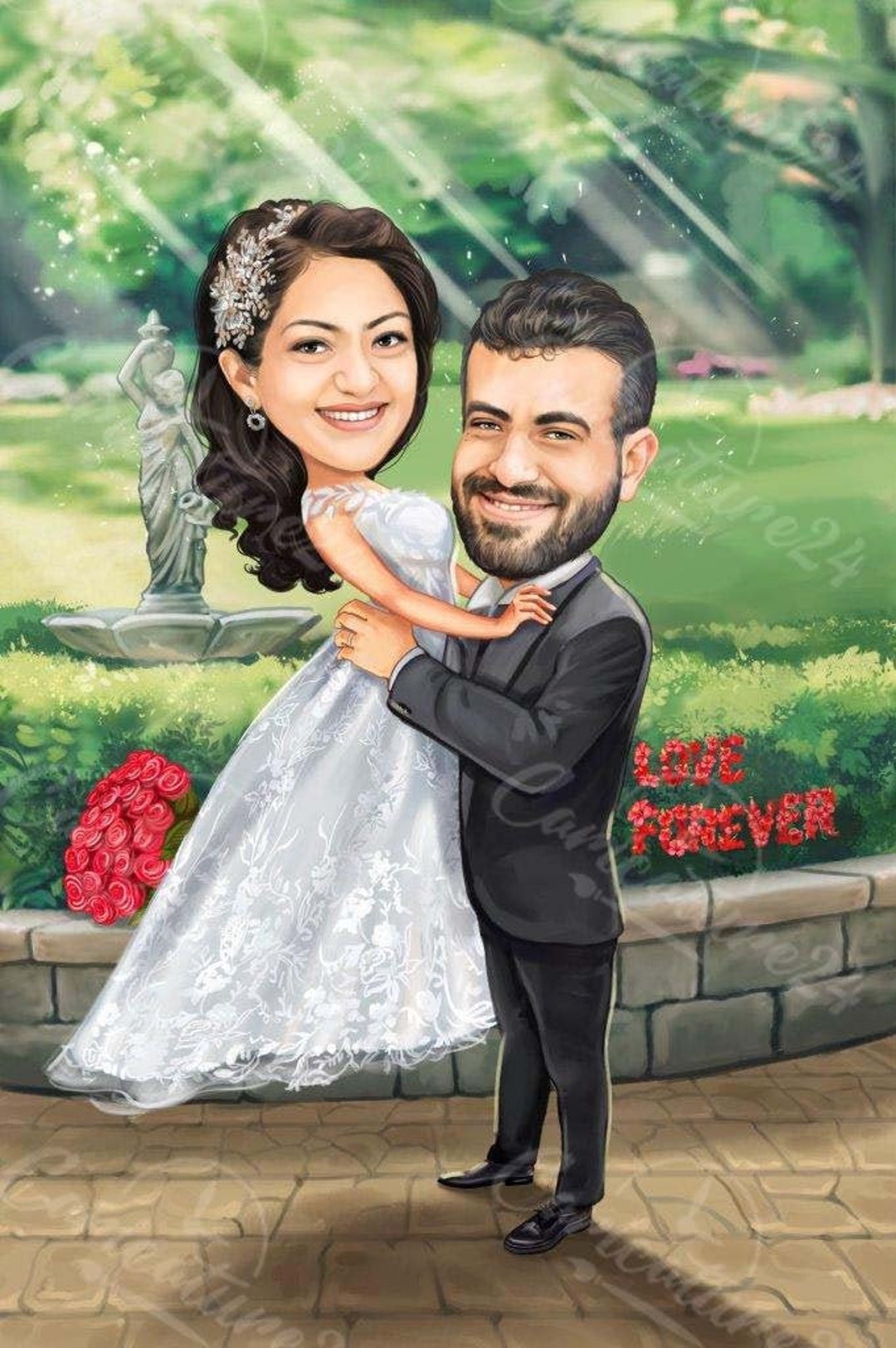 Wedding Caricature, Wedding Caricature Artist, Digital Caricature ...