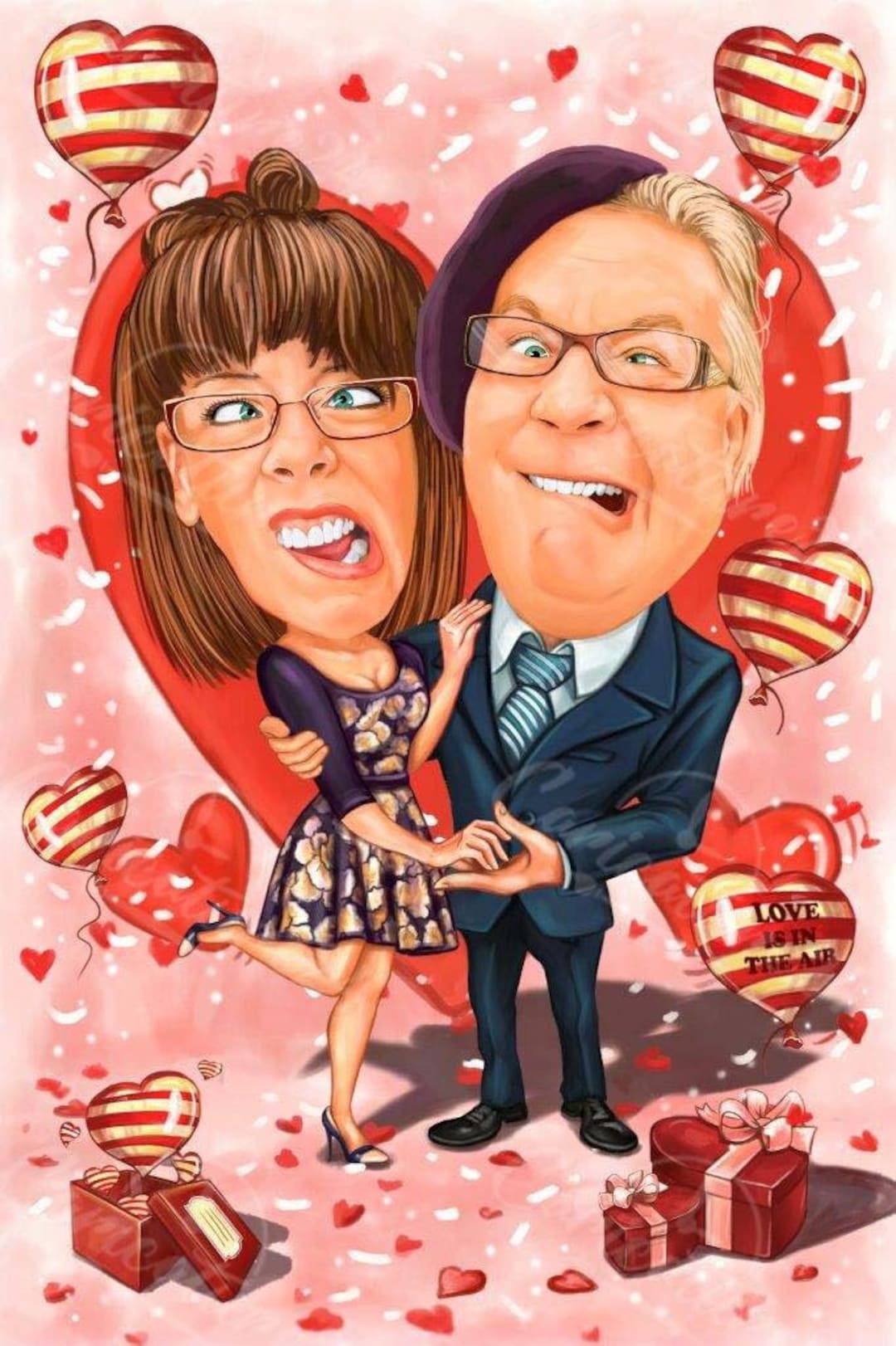 Funny Caricature Drawing| Custom Portrait| Couple Caricature ...