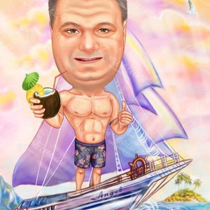 Custom Captain Caricature| Hand-drawn Caricature| Caricature From Photo ...