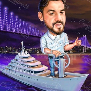 Custom Captain Caricature| Hand-drawn Caricature| Caricature From Photo ...