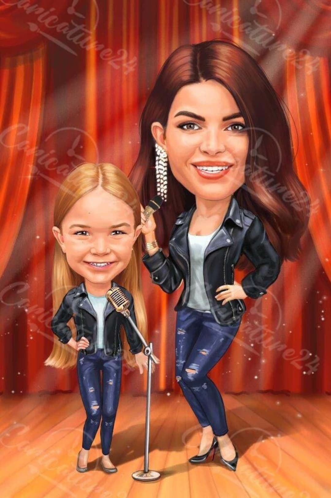 Singer Caricature| Hand-drawn Digital Caricature| Gift for Musician ...