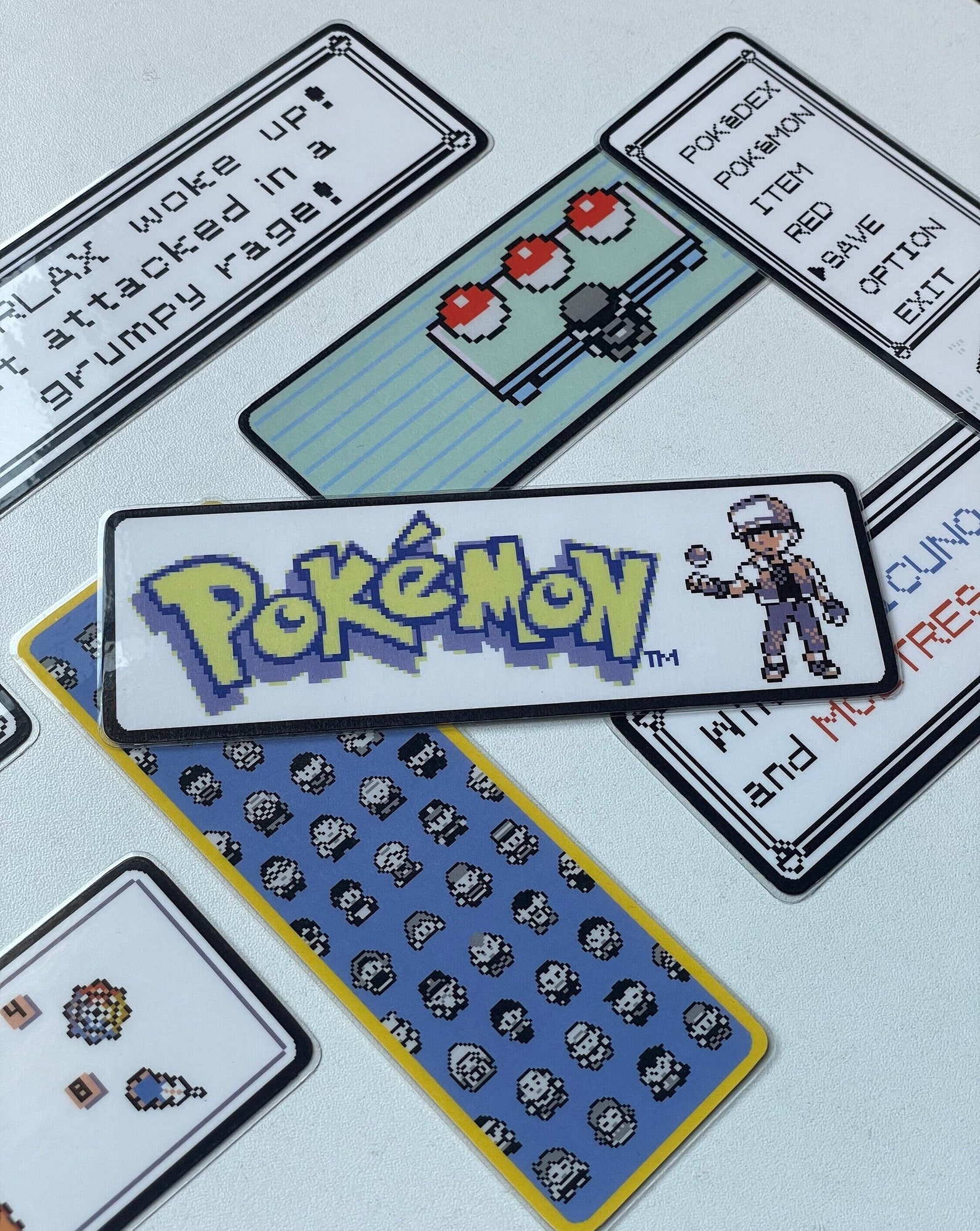 Pokemon Bookmarks Pokemon Red,pokemon Blue,pokemon Yellow Bookmarks ...