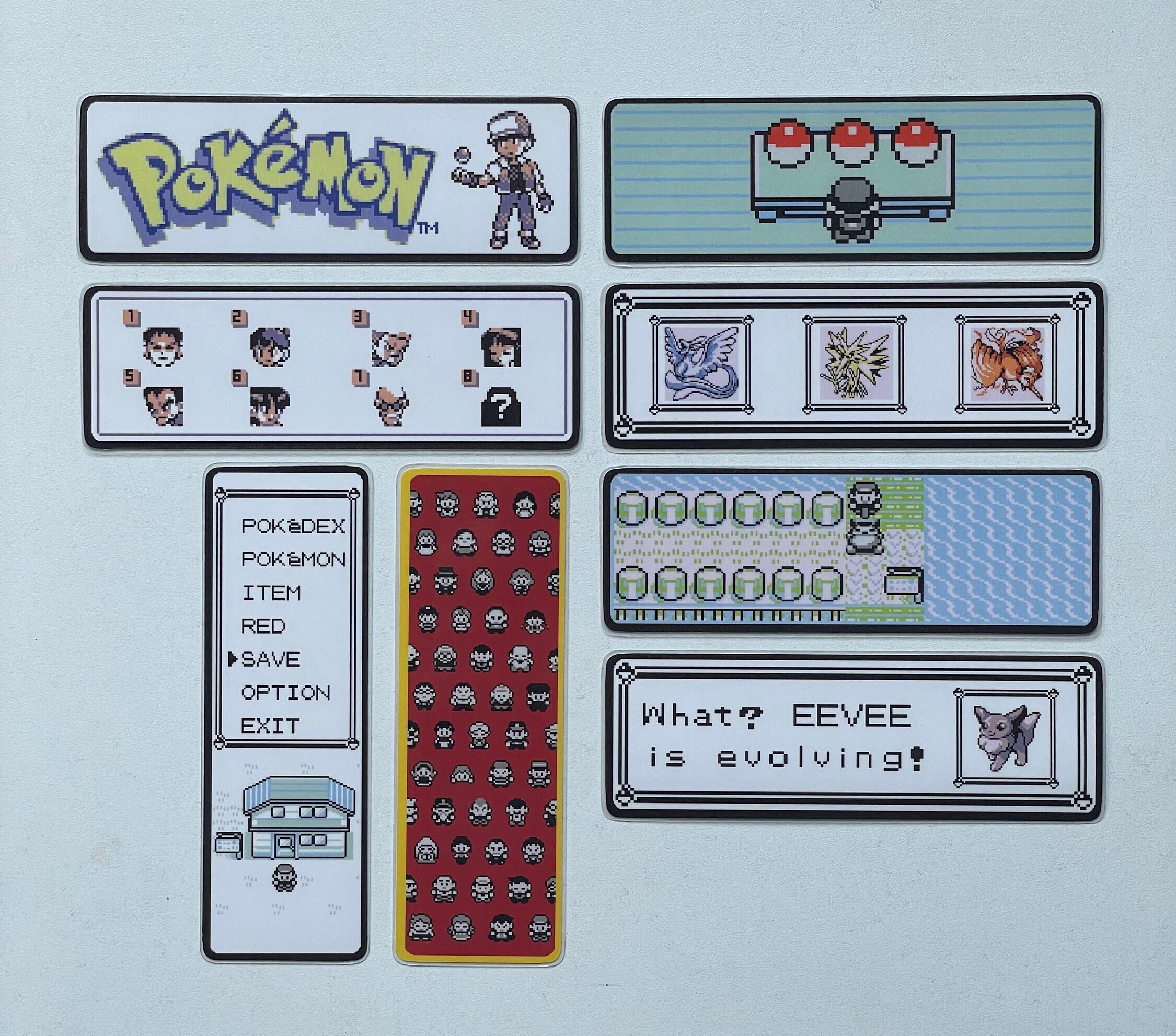 Pokemon Bookmarks Pokemon Red,pokemon Blue,pokemon Yellow Bookmarks ...