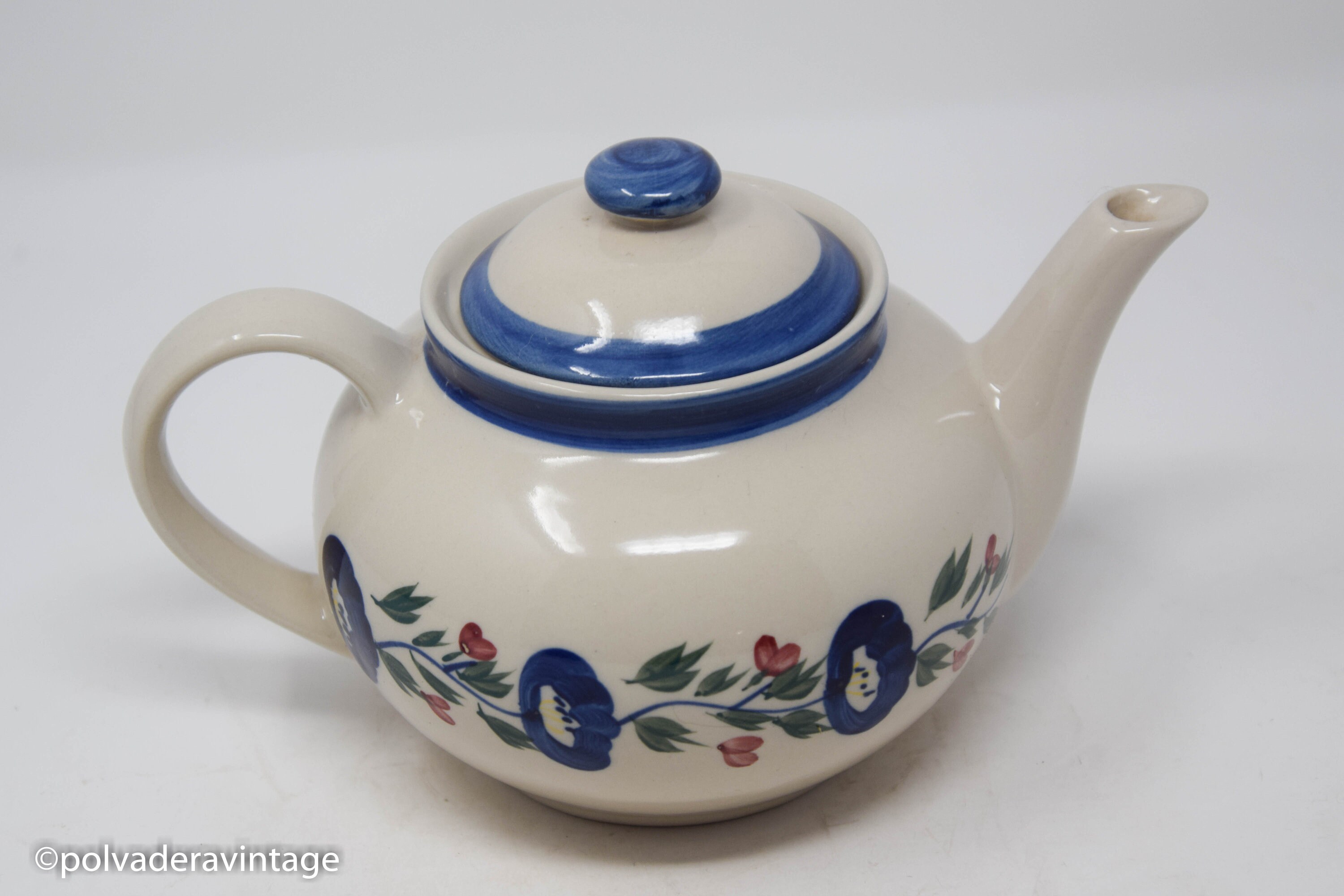 Designpac Inc Vintage 5 Cup Teapot - Blue and Pink - Free Shipping - Etsy