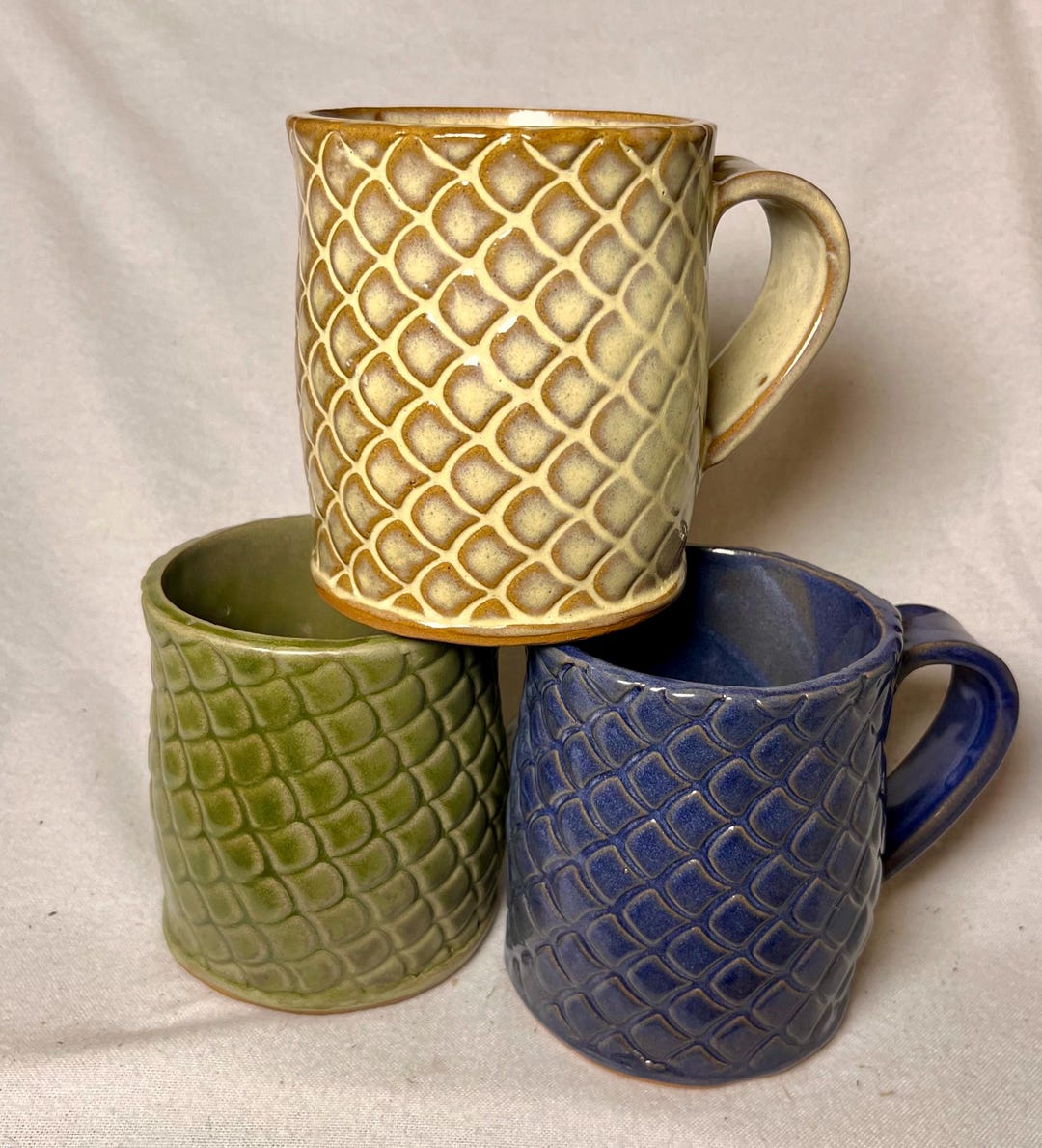 Handmade Ceramic Mermaid Scale Mug | 16 Oz Coffee or Tea - Etsy