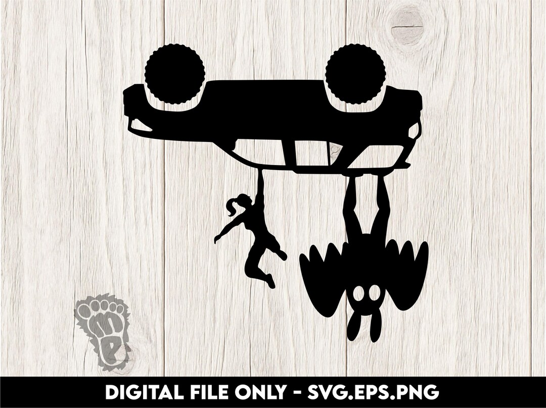 Mothman & Female Hanging From 6th Gen 4runner: Cryptid Easter Egg SVG ...