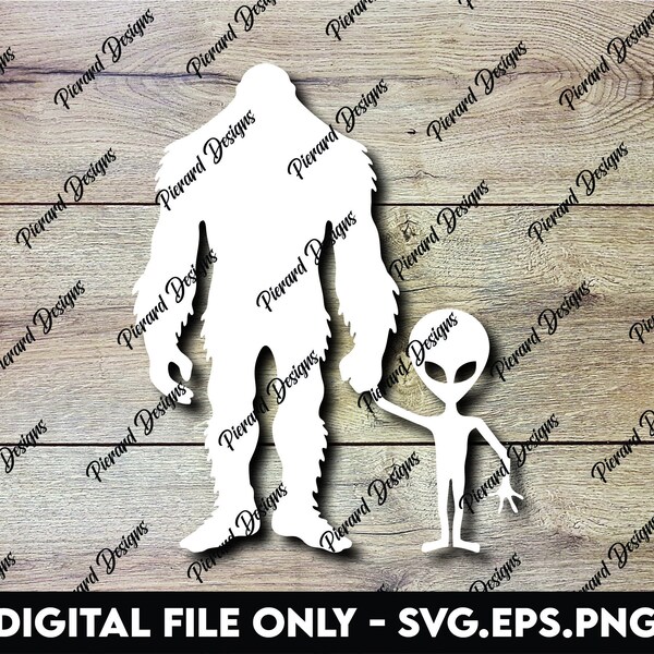 Bigfoot Alien Svg - Etsy