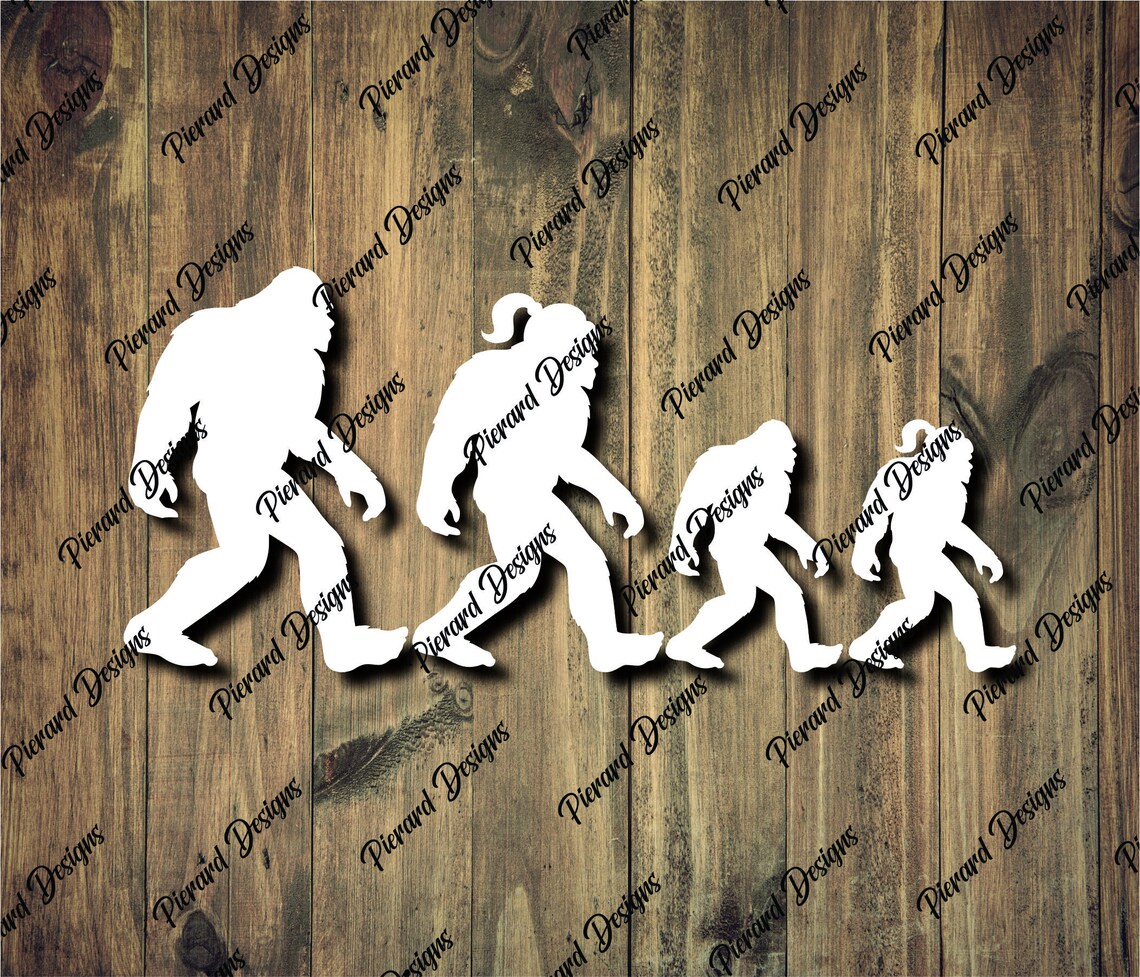 Bigfoot Sasquatch Family Vinyl Decal - Etsy