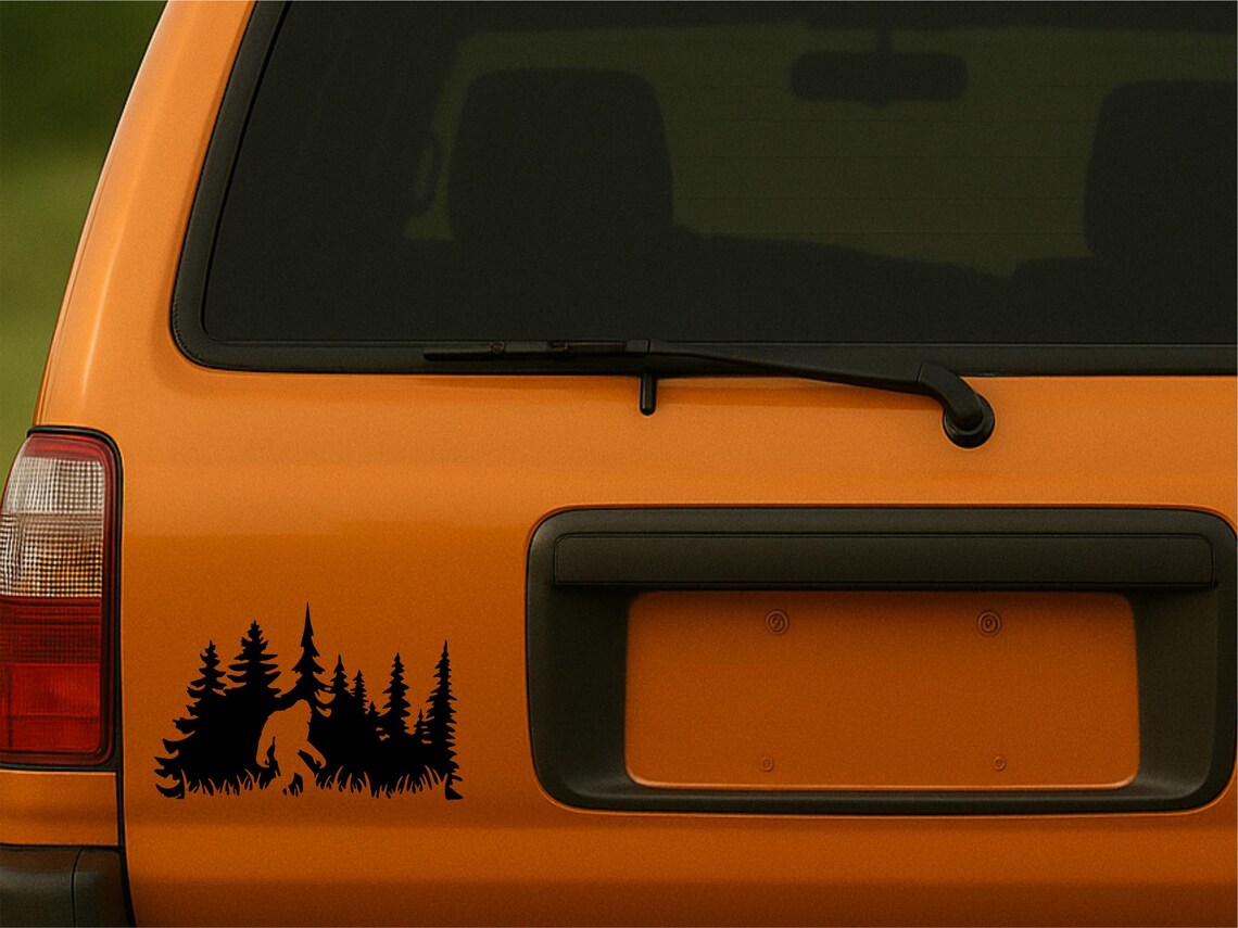 Get Lost in the Wilderness With Our Bigfoot Sasquatch Forest Vinyl ...