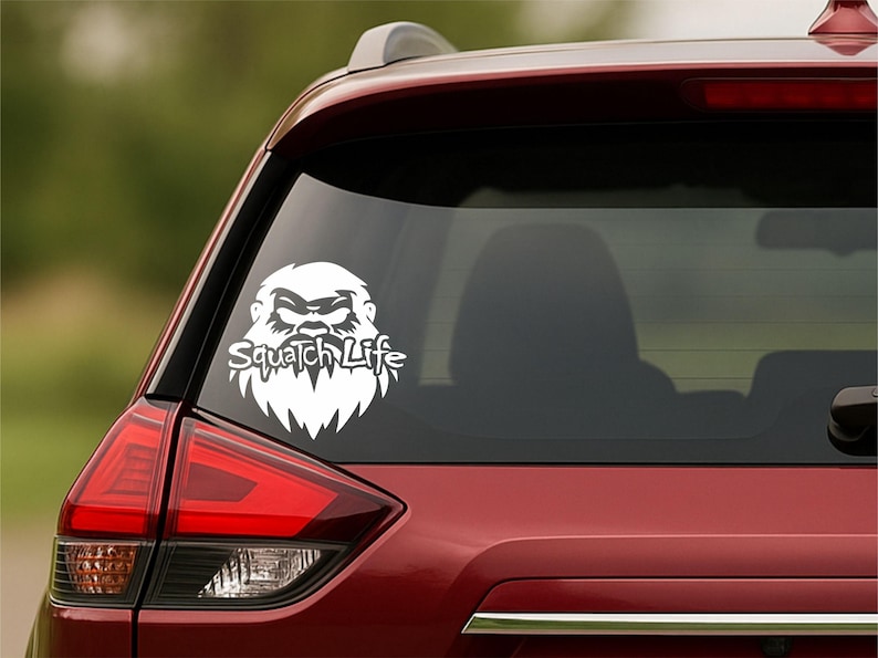 Bigfoot Sasquatch Full Head Squatch Life Vinyl Decal - Etsy