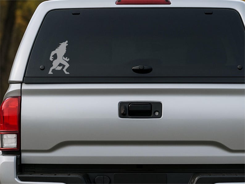 Fierce Dogman Silhouette Decal | Cryptid Werewolf Sticker | Dogman ...