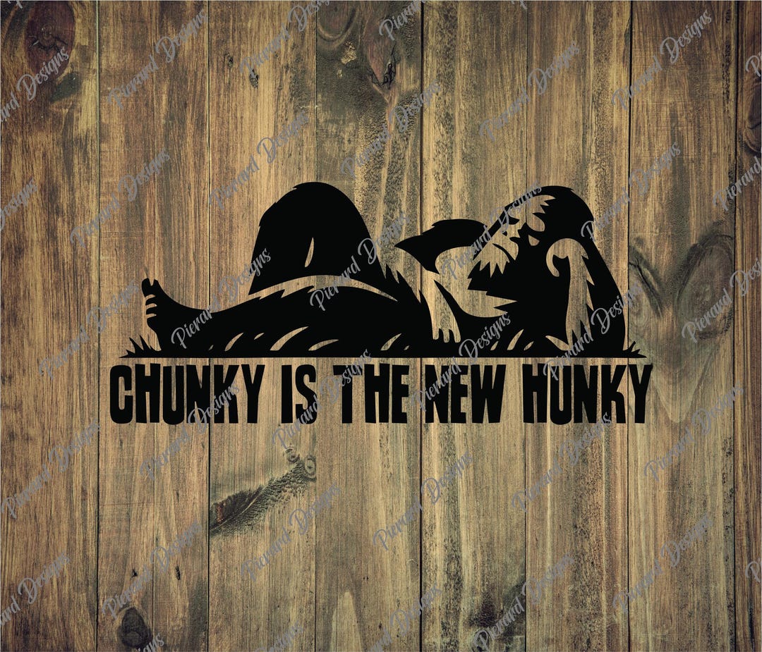 Chunky is the New Hunky Bigfoot Decal – Funny Sasquatch Lounging Vinyl ...