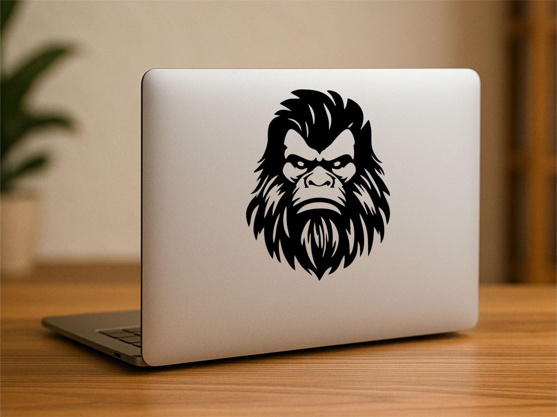 Bigfoot Face | Bold Sasquatch Head SVG, PNG, and EPS Digital Files - Etsy