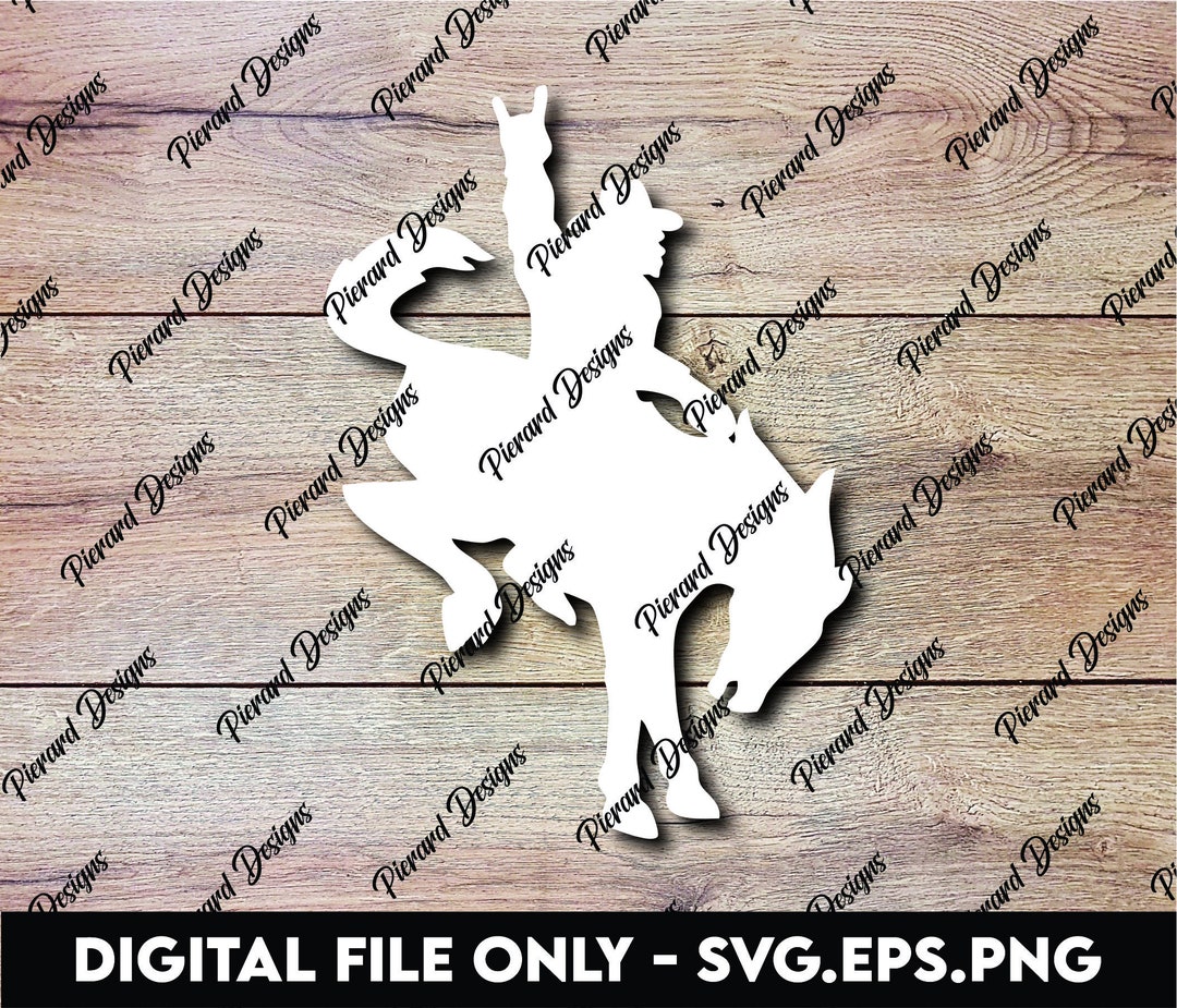 Bigfoot Sasquatch Cowboy Riding Ford Bronco Decal - SVG, PNG, EPS ...