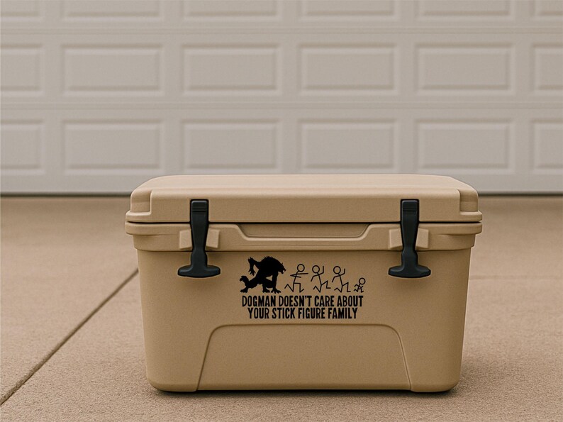Dogman Chasing Stick Figure Family Decal – Funny Dogman Doesn't Care ...