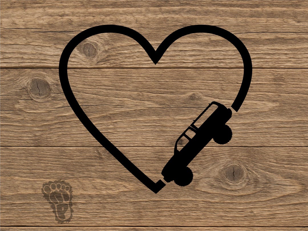 Tacoma Truck Heart Decal: 3rd Gen Xtra Cab Vinyl Sticker - Etsy