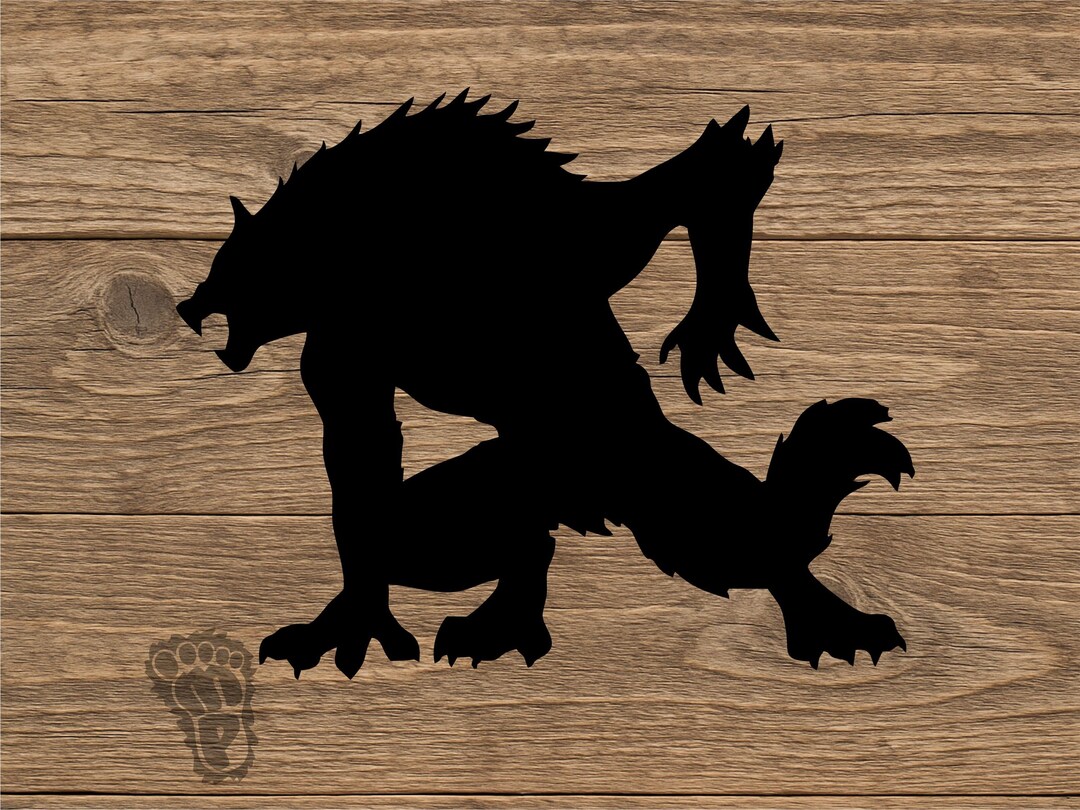 Dogman Vinyl Decal Pouncing Cryptid Monster - Etsy