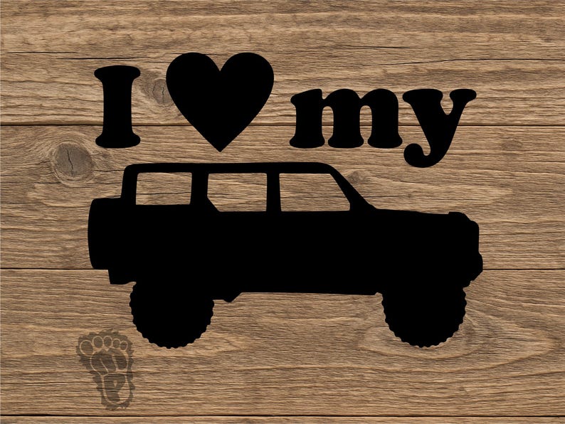Ford Bronco Vinyl Decal: 6th Gen I Heart My Bronco - Etsy