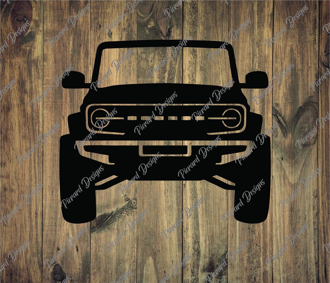 6th Gen Bronco Front View Decal – Bold Ford SUV Silhouette Vinyl ...