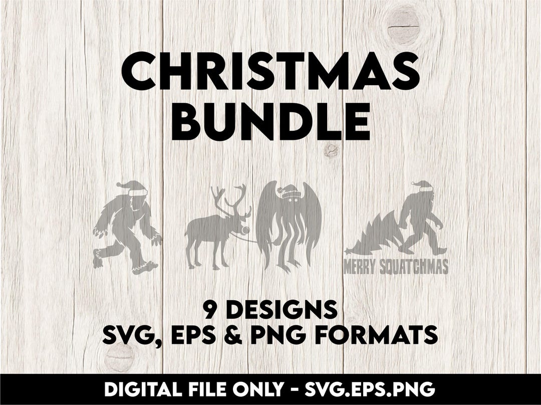 Cryptid Christmas Bundle | 9 Christmas Designs | November Exclusive SVG ...