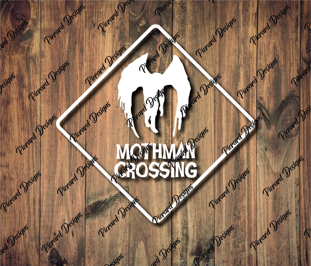 Mothman Crossing Sign Vinyl Decal - Etsy