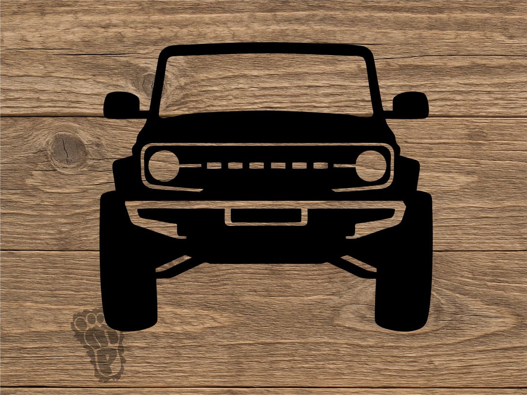 6th Gen Bronco Front View Decal - Bold Ford SUV Silhouette Vinyl ...