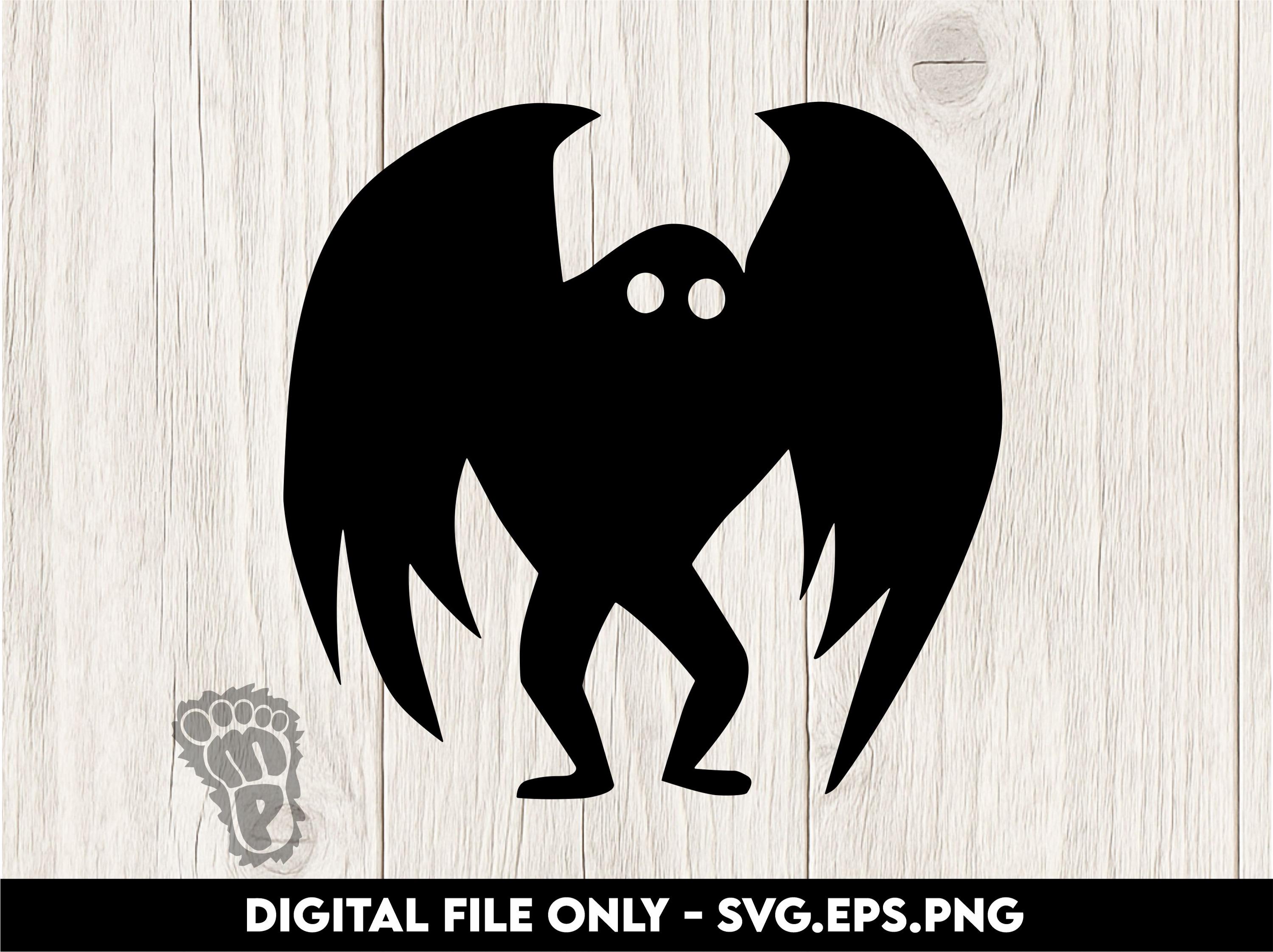 Mothman Silhouette - SVG, PNG, EPS Digital Files - Etsy