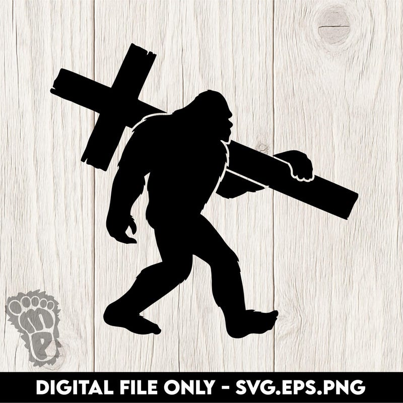 Bigfoot With Cross - Etsy