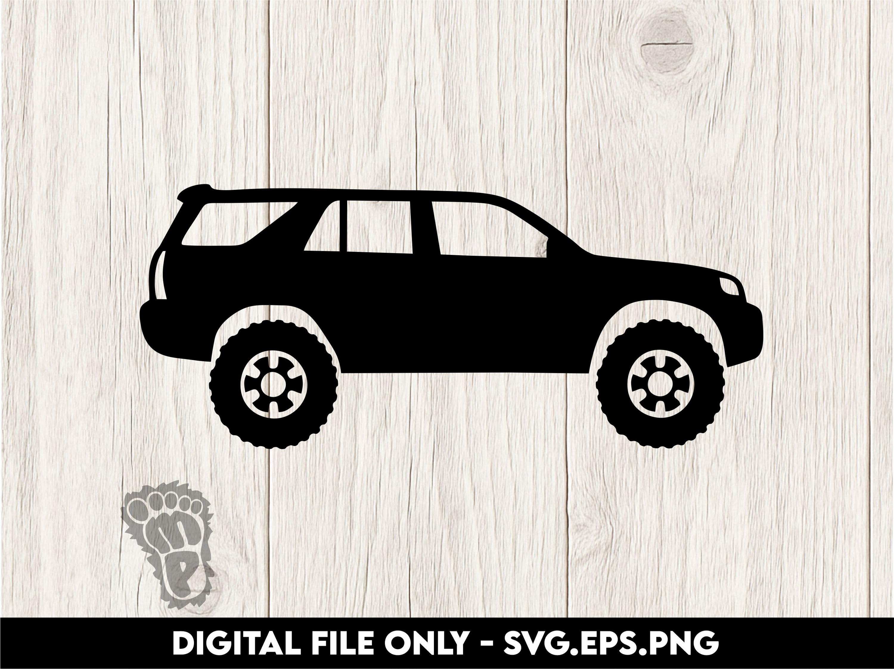 4th Gen Toyota 4runner - Side Silhouette Cut File - SVG, PNG, EPS ...