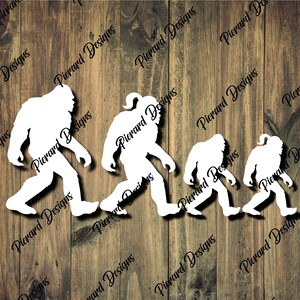 Bigfoot Sasquatch Family Vinyl Decal - Etsy