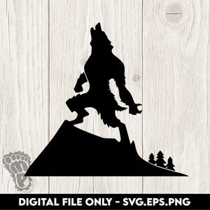 Dogman Cut File Howling Cryptid Design - SVG, PNG, EPS Digital Files - Etsy