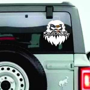 Bigfoot Sasquatch Full Head Squatch Life Vinyl Decal - Etsy