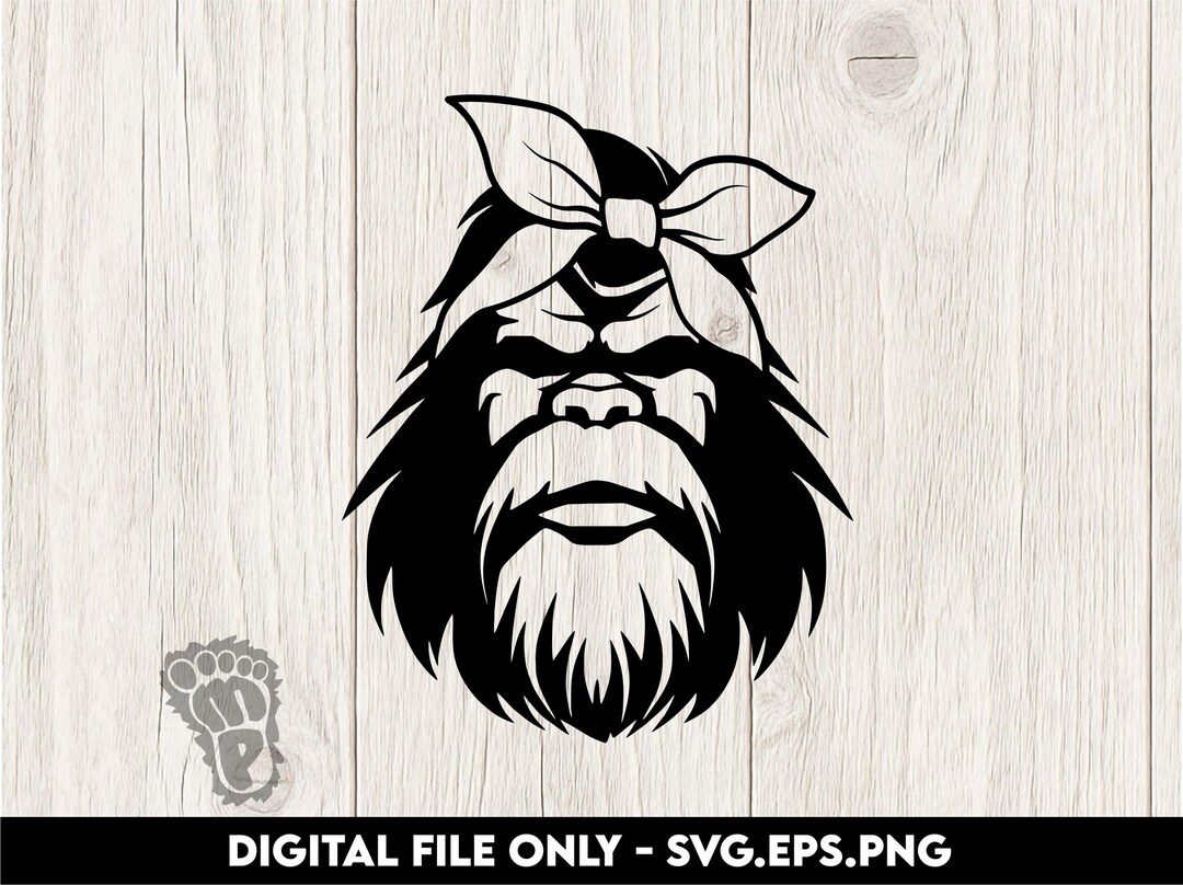 Bigfoot Mama Female Sasquatch Bandana - SVG, PNG, EPS Digital Files - Etsy
