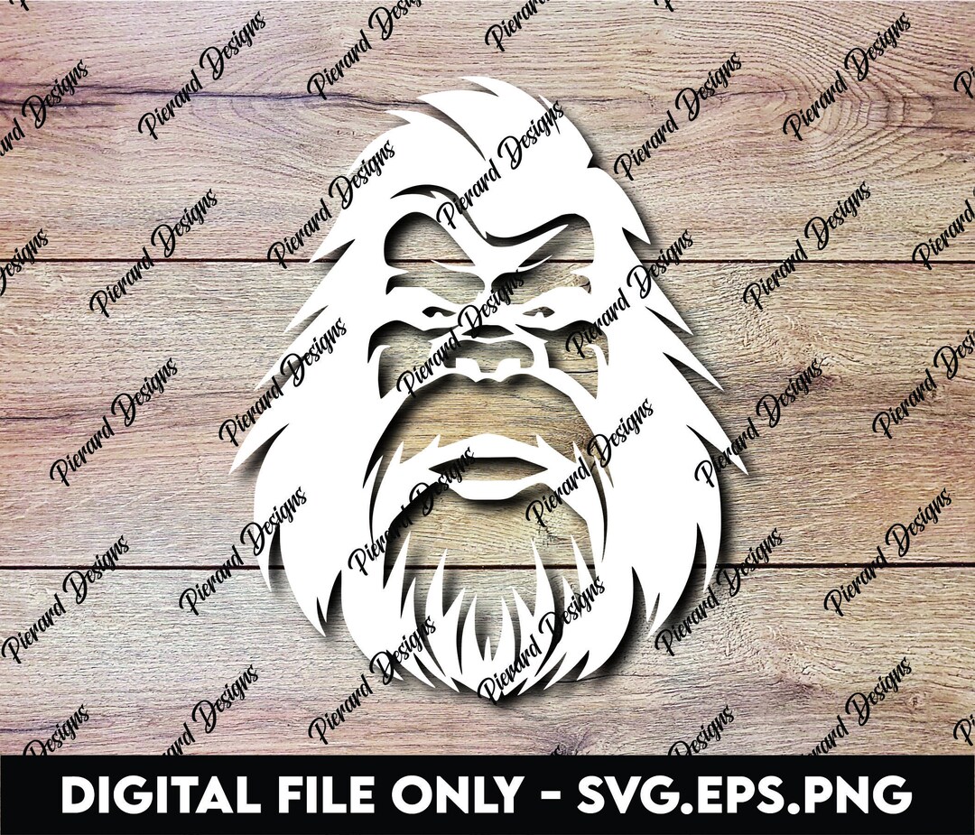 Transform Your Crafts With Bigfoot: Sasquatch Face SVG, PNG, and EPS ...