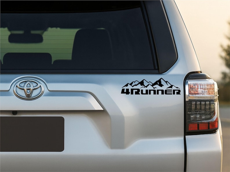 4runner Mountain Decal With Updated Font - Toyota 4runner Vinyl Sticker ...