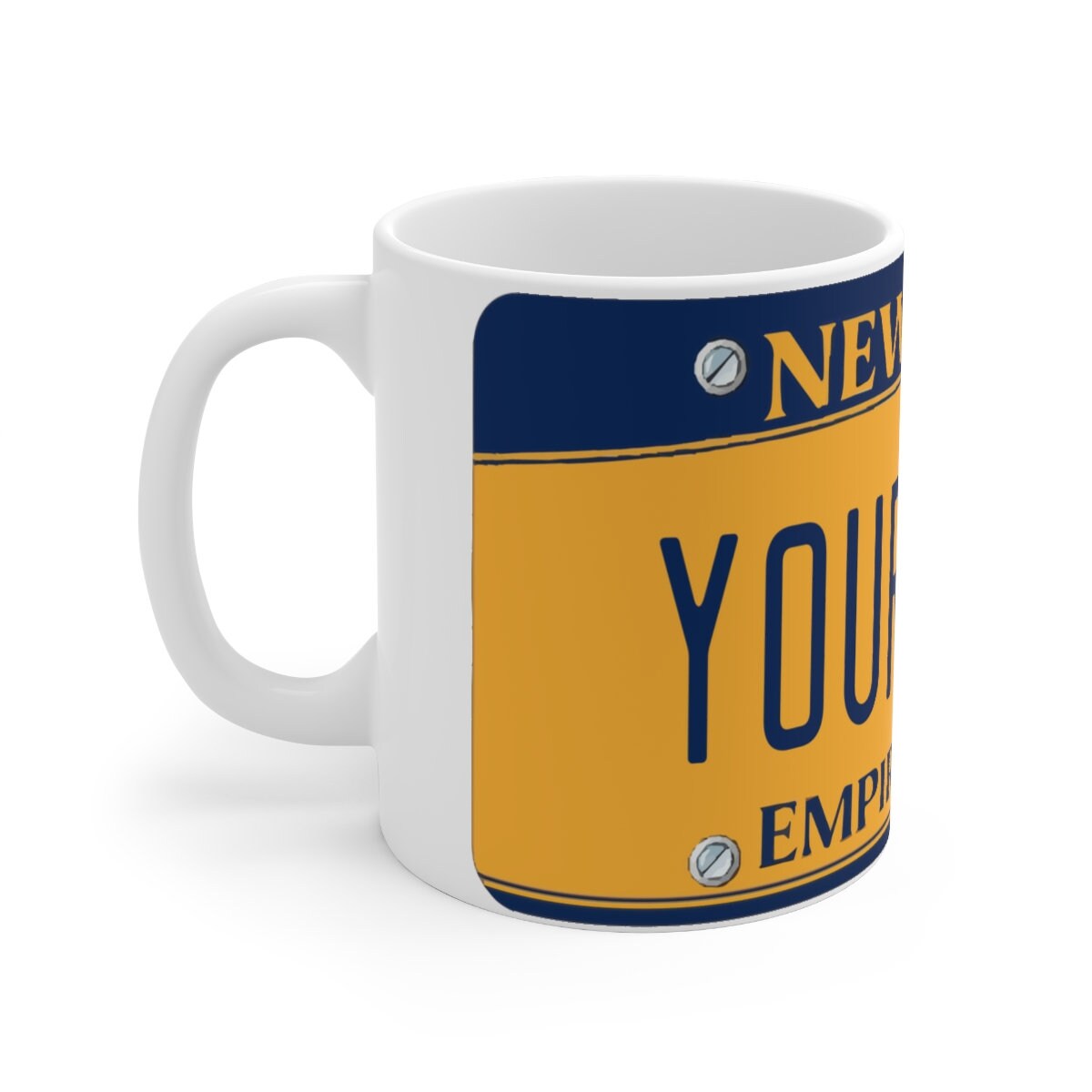 Custom New York City License Plate Coffee Mug Vintage Car Design Mugs ...