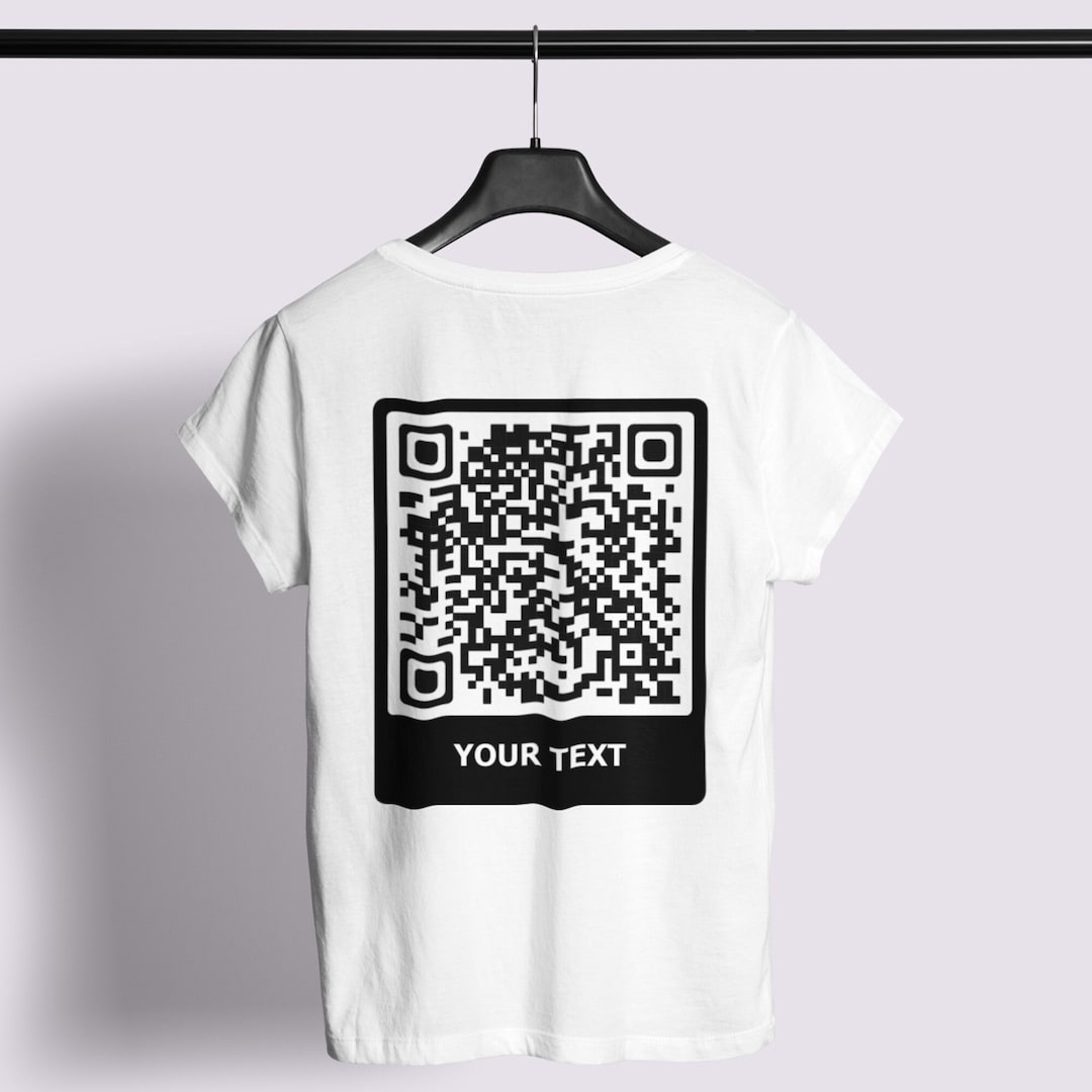 Custom QR Code T-shirt, Scannable Social Media Tee - Etsy