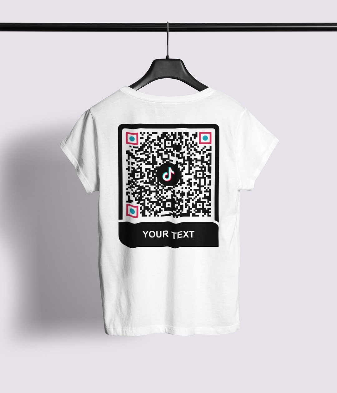 Tiktok Custom QR Code T-shirt, Personalized Scannable Tee, Link to Your ...