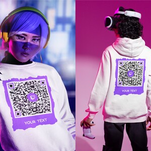 Twitch Custom QR Code T-shirt, Personalized Scannable Tee, Link to Your ...