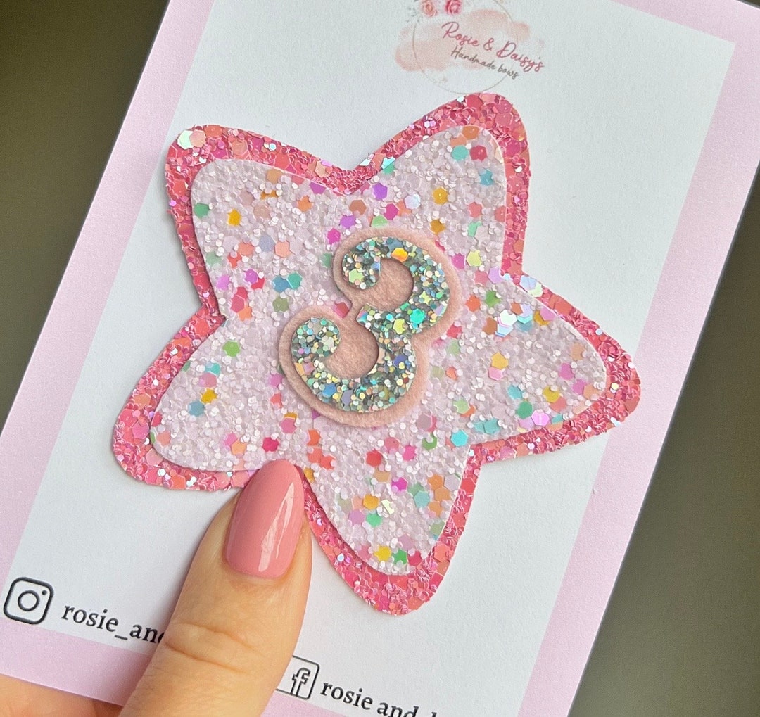 Pink Glitter Birthday Badge - Etsy