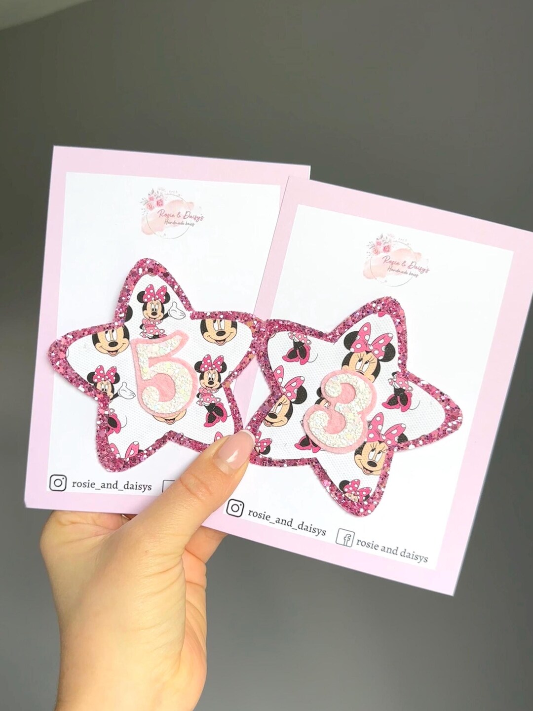 Minnie Mouse Birthday Badge, Pink Glitter Birthday Badges - Etsy