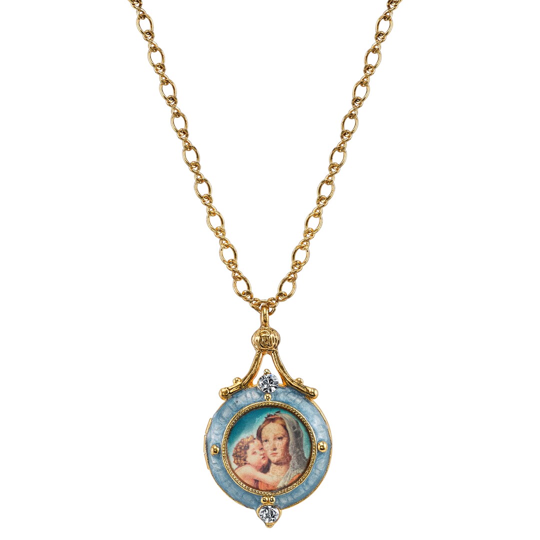 Mary and Jesus Locket Necklace 18 Inches - Etsy