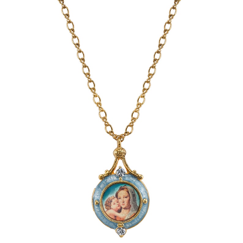 Mary and Jesus Locket Necklace 18 Inches - Etsy