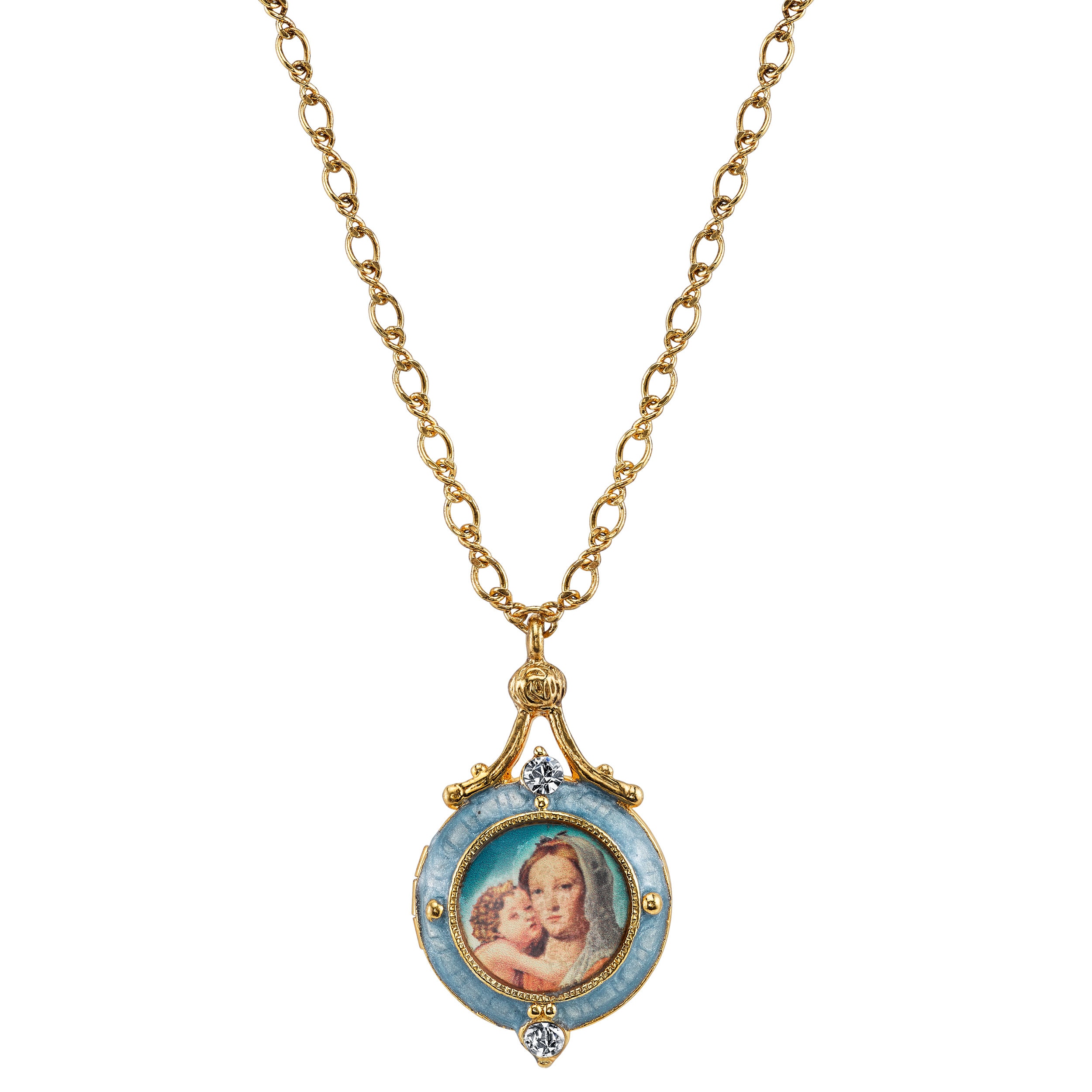 Mary and Jesus Locket Necklace 18 Inches - Etsy