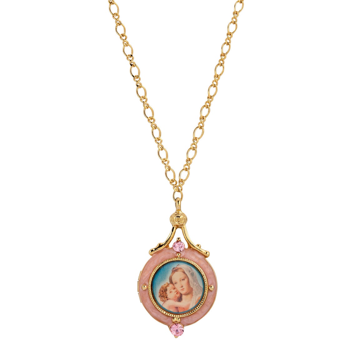 Mary and Jesus Locket Necklace 18 Inches - Etsy