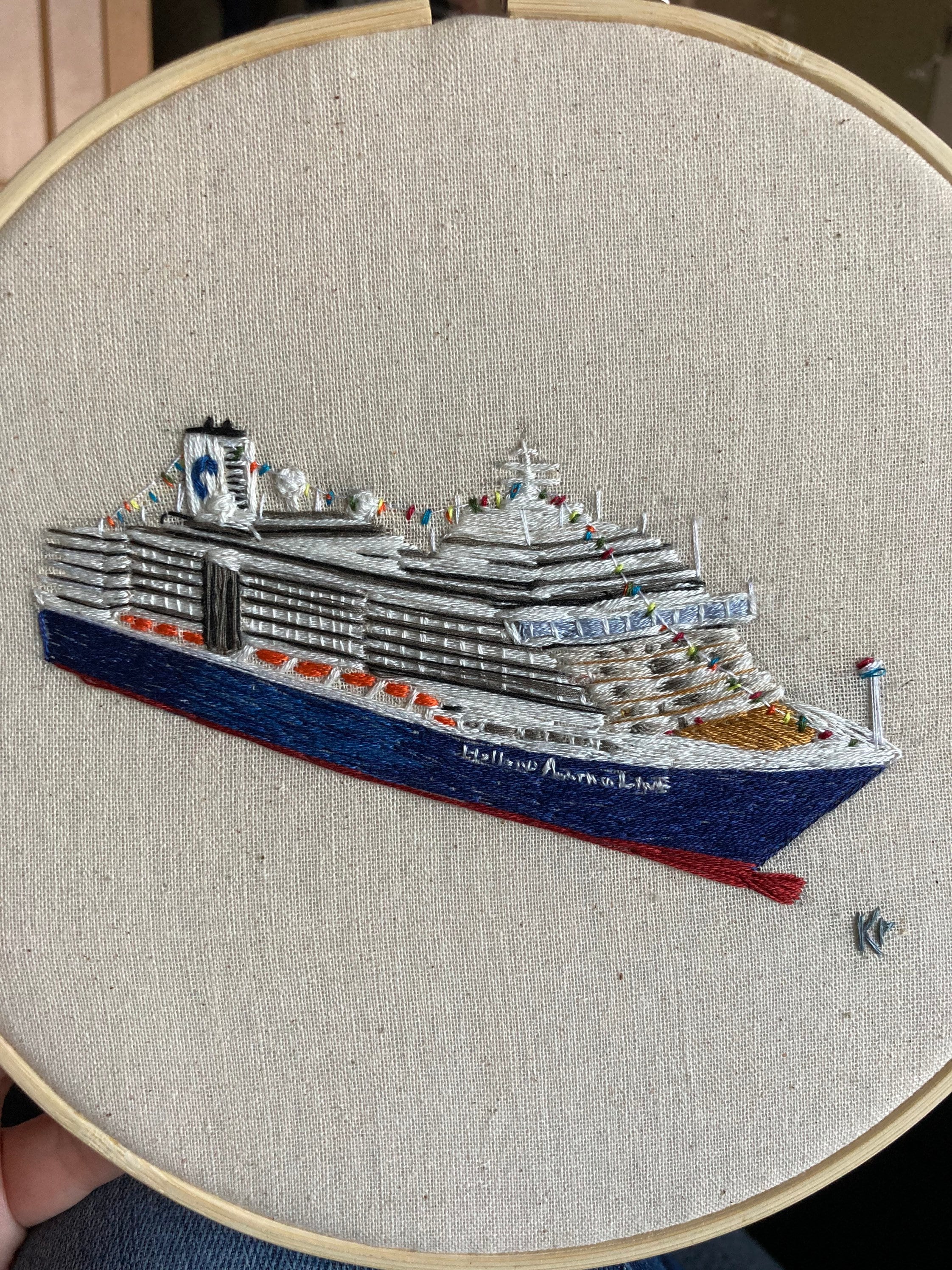 Embroidered Cruise Ship customizable | Etsy