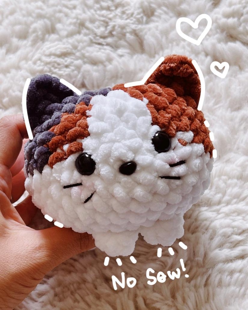 Cute Mochi Loaf Cats Amigurumi Crochet Pattern - NO SEW and Quick! - Etsy