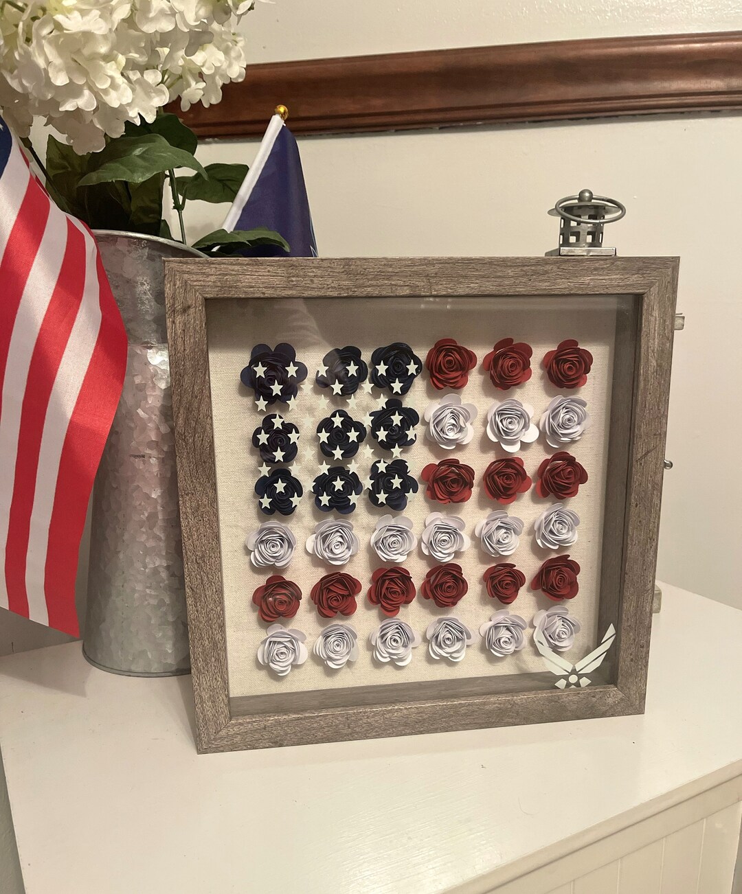 Military Shadow Box, Patriotic Shadow Box, US Armed Forces, USA ...